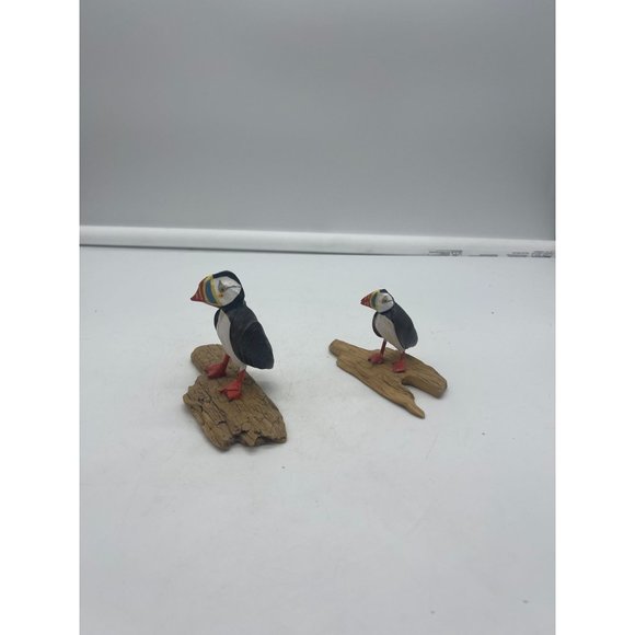 Hand Crafted | Accents | Pair Of Puffin Figurines Made From Seashells ...
